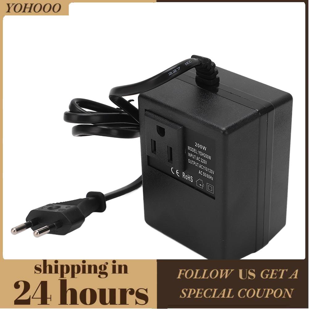 Yohooo Voltage Converter Plug Adapter Stable ABS Strong 200W Maximum ...