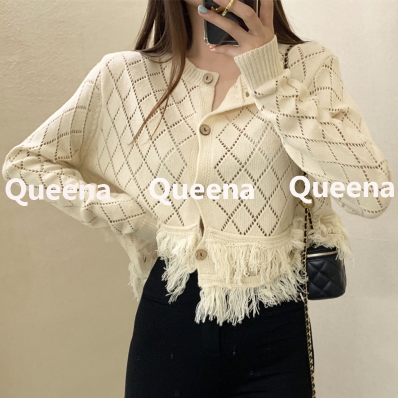 Queena áo cardigan áo khoác cardigan Thời trang hàn quốc A91K05F ...