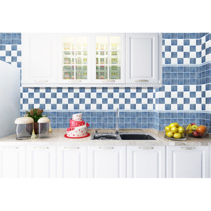 Decal dán bếp tráng nhôm chịu nhiệt - Ô vuông Caro | Shopee Việt Nam