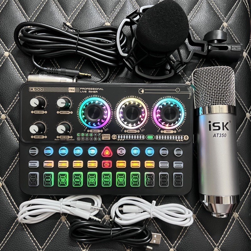 Trọn Bộ Sound Card K900 Micro Thu Âm ISK AT350, Combo Thu Âm Livestream ...
