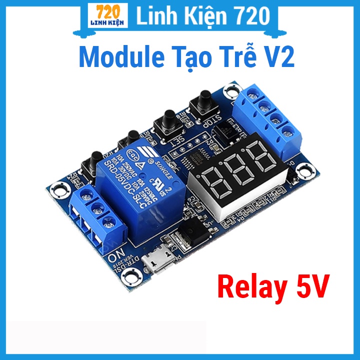 Module tạo trễ thời gian chuyển mạch điều khiển relay 5V V2 | Shopee ...