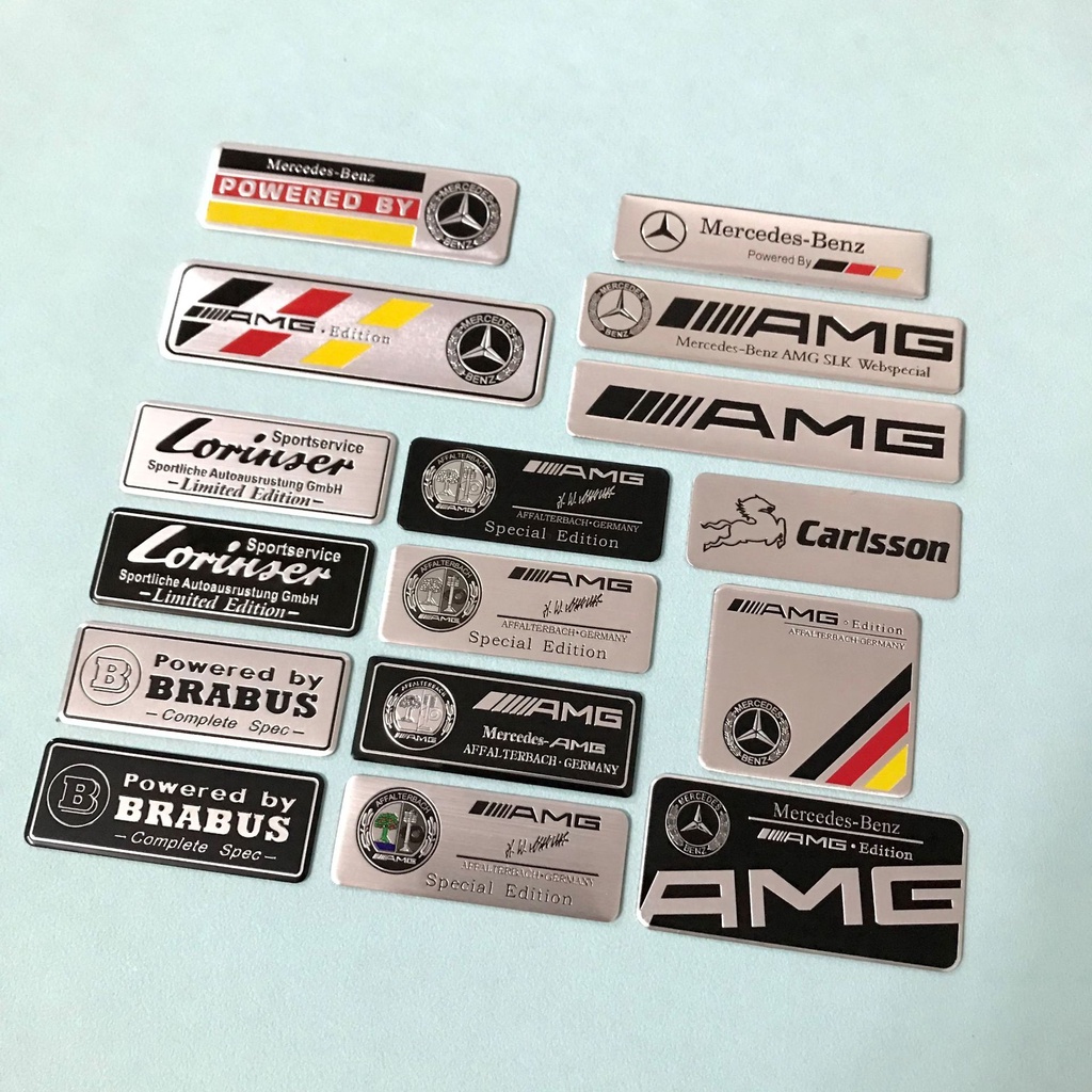 Logo Kim Loại Dán Trang Trí Thân Xe Hơi Mercedes Benz AMG Apple Treebus ...