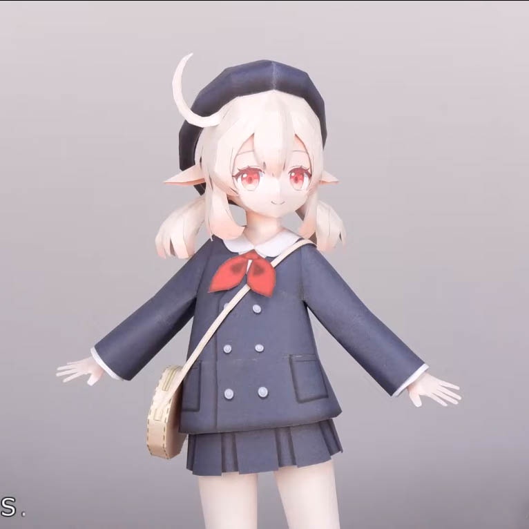 Mô hình giấy anime girl Anime Game [Genshin Impact] Klee in School ...