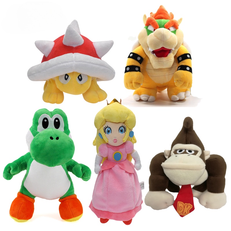 Super mario bros đồ chơi sang trọng búp bê bowser yoshi peach donkey ...