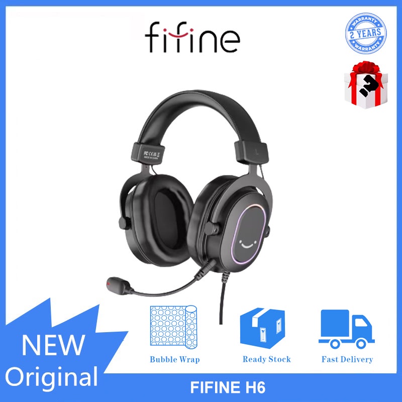 FIFINE H6 Headworn wired earphone game specific 7.1 earphones | Shopee ...