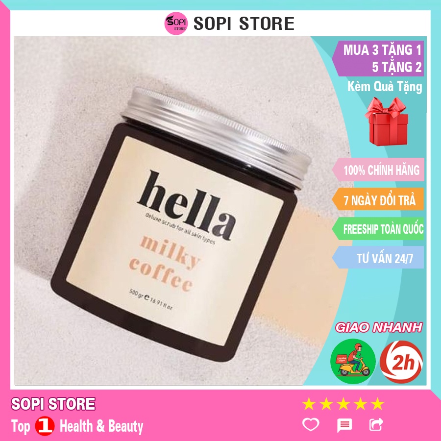 Tẩy Tế Bào Chết Cà Phê Hữu Cơ Hella Beauty Milky Coffee 500g Giúp Dưỡng ...