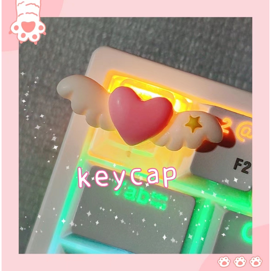 Angel love keycap độc đáo bàn phím cơ trong suốt keycap handmade tùy ...