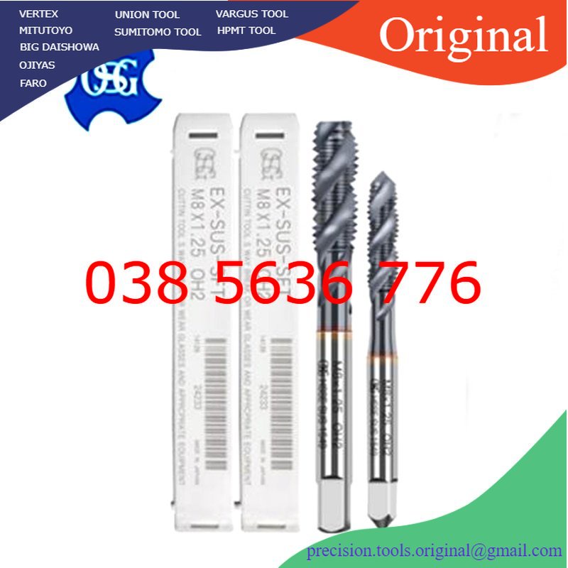 (Stock) Mũi tiện ren OSG phủ TICN M2 M2.5 M3 M4 M5 M6 M8 M10 M12 M14 ...