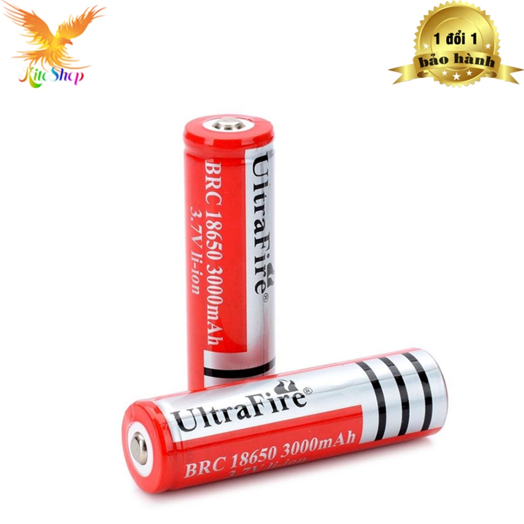 pin 3.7V 4200mAh Ultrafire 18650 Tự ngắt dùng cho đèn pin, quạt sạc,đèn ...