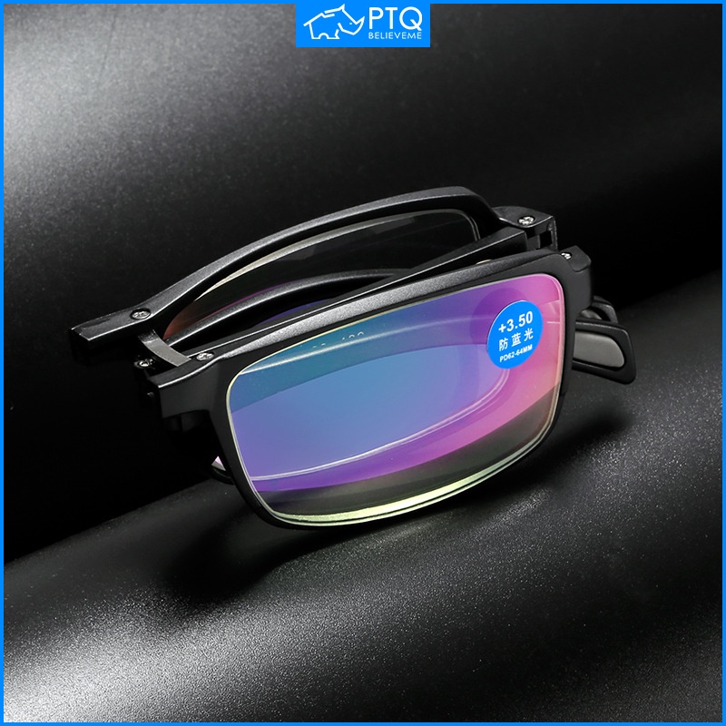 Kính Đọc Sách Chống Ánh Sáng Xanh TR90 HD Có Thể Gập Lại Kèm Hộp Đựng 100- + 400PTQ | Shopee ...