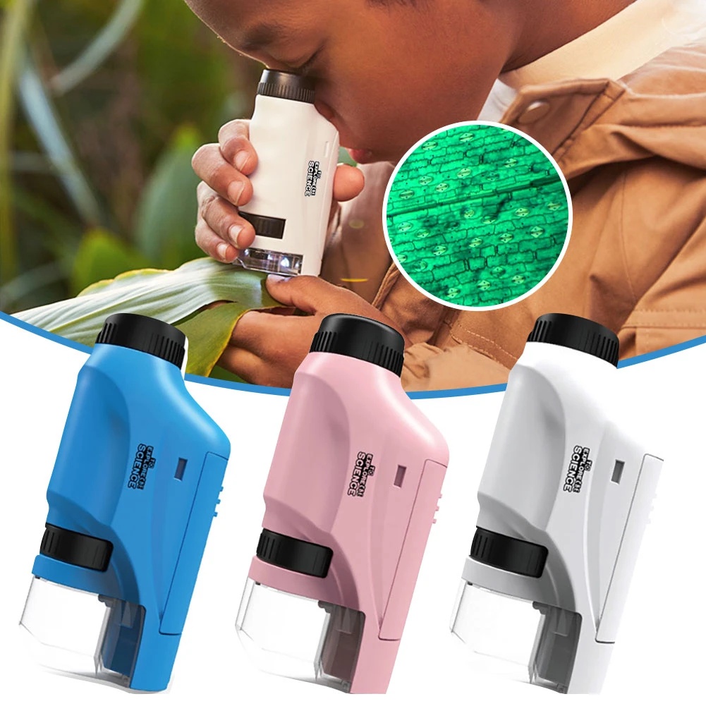 KIDS FUN SHORT VISION PORTABLE MAGNIFICATION SCIENCE MICROSCOPE ...