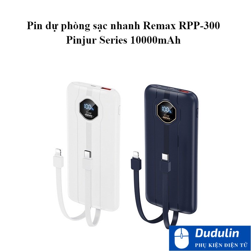 Pin dự phòng sạc nhanh Remax RPP-300 Pinjur Series 10000mAh hỗ trợ SCP ...