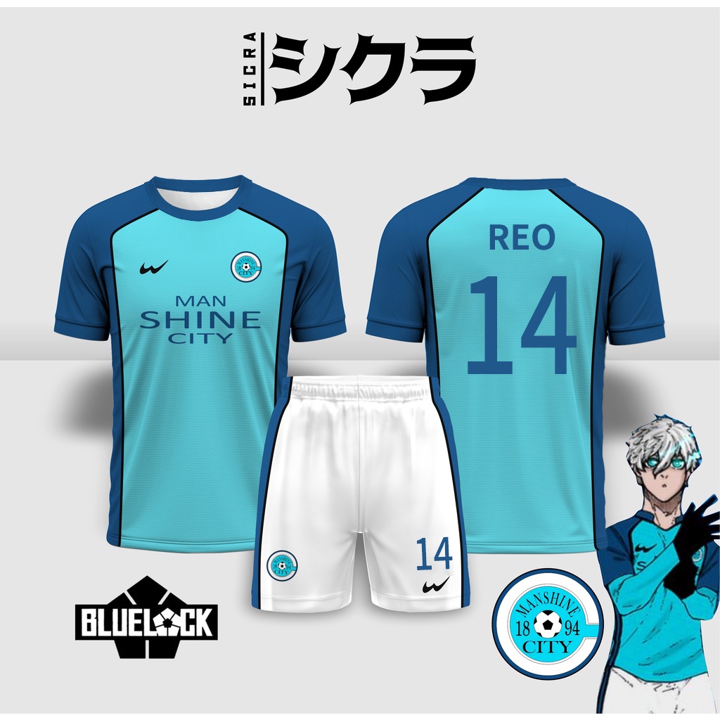 Jersey Anime Blue Lock REO 14 Cosplay Áo Quần Short Thể Thao Trắng 2024 ...