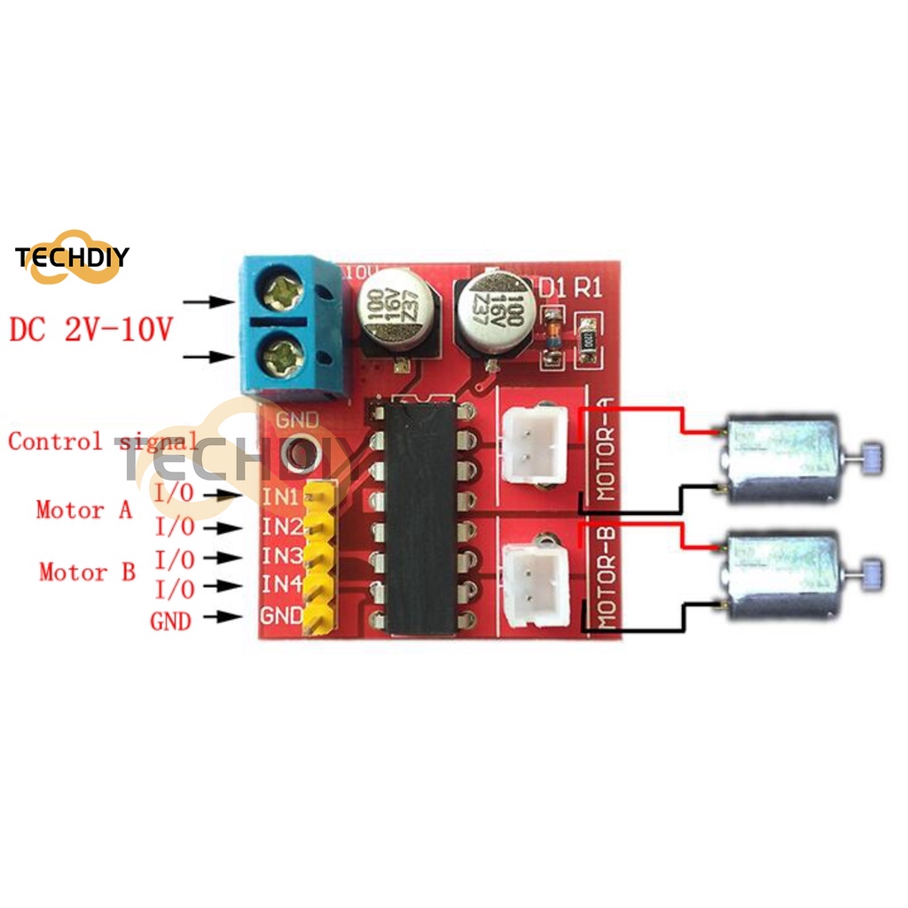 Bảng Mạch Điều Khiển Động Cơ Chổi Than Kép 2.5A Cho robot Thông Minh ...