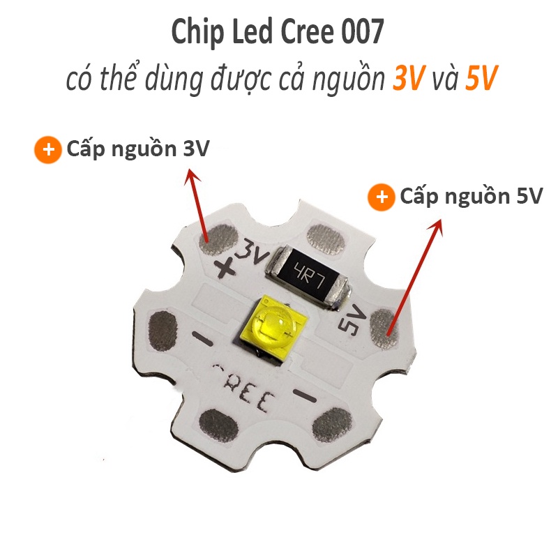 Bóng đèn LED siêu sáng Cree công suất 3W, 5W (Điện áp 3V - 5V) Bóng đèn ...