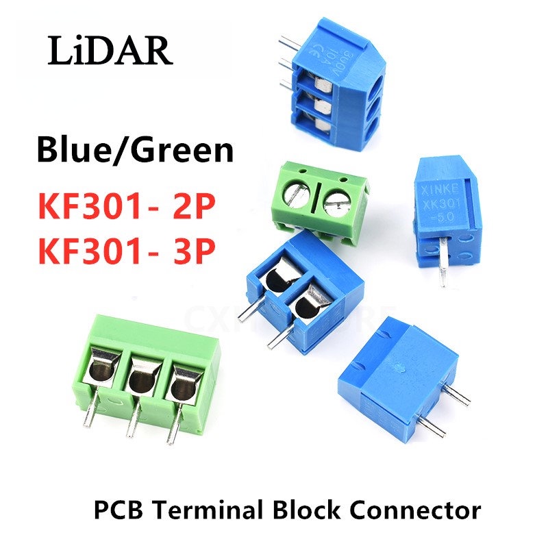 Set 10 Đầu Nối Thiết Bị Đầu Cuối KF301- 2P 5.0mm 2 Pin 3 Pin Pcb ...