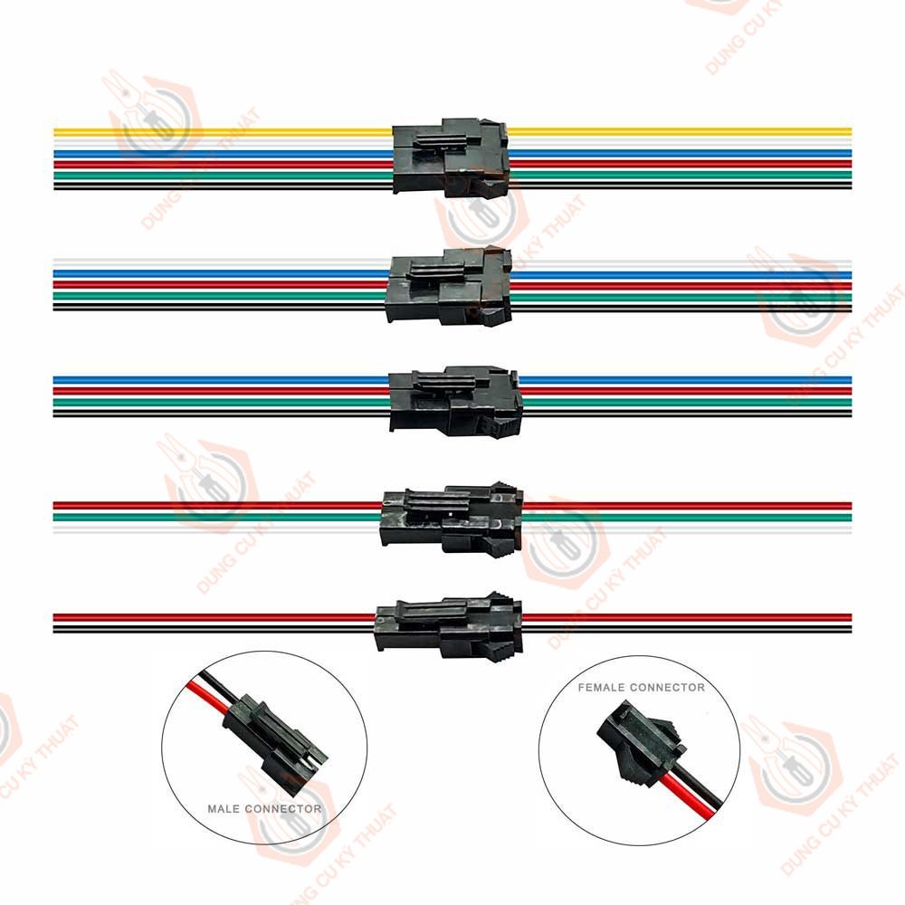 Bộ 5 Đầu Nối Dây Điện Nhanh 10cm JST SM 2P 3P 4P 5P 6P _ [Shop Dụng Cụ Kỹ Thuật] | Shopee Việt Nam