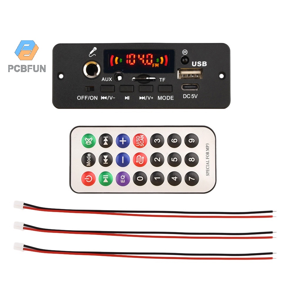 Bảng Mạch Khuếch Đại Âm Thanh Pcbfun Dc5v 2 * 5w Bluetooth 5.0 Mp3 Hỗ ...