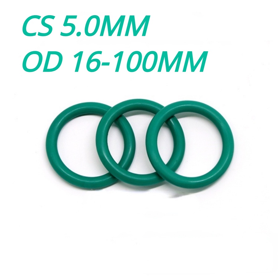 Màu xanh lá cây O Ring Viton Keo FKM Chống ăn mòn Nhiệt độ cao Màu xanh lá cây O Ring CS5.0mm ...