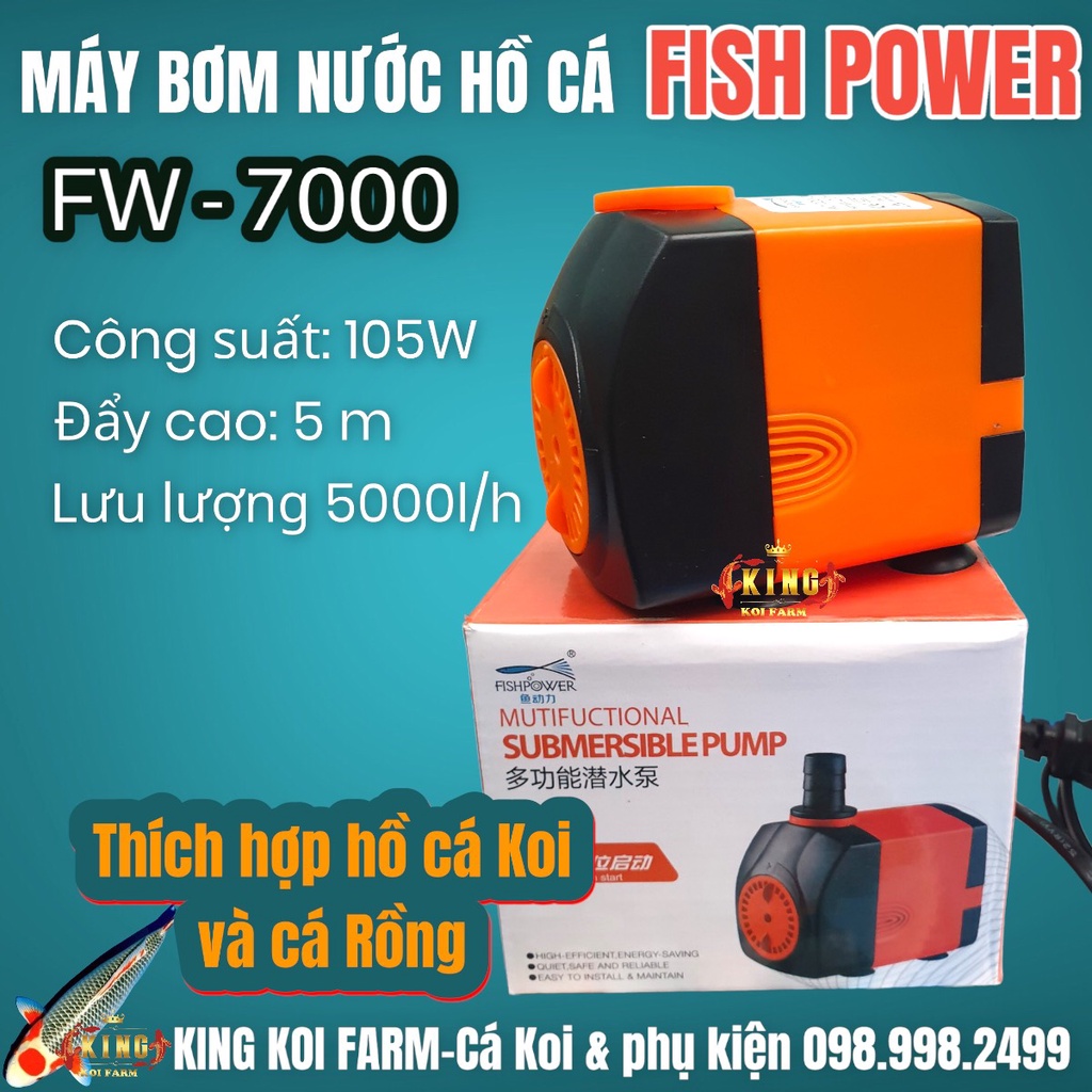 Máy bơm nước hồ cá - Máy bơm đẩy FISH POWER ECO PUMP (FW 5000 - FW 6000 - FW 7000) | Shopee Việt Nam