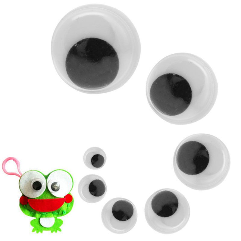 100pcs 3 20mm Wiggly Wobbly Googly Eyes Self Adhesive Scrapbooking