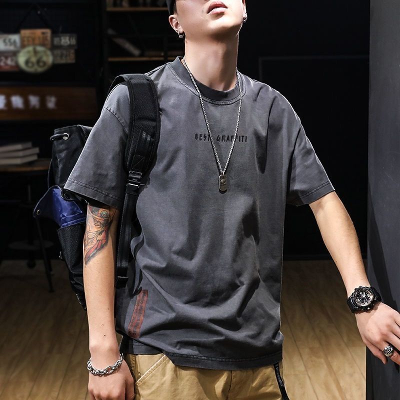 Áo Thun Tay Ngắn Cổ Tròn Dáng Rộng Bằng Cotton Thời Trang Mùa Hè Cho Nam Và Nữ Plus Size ...