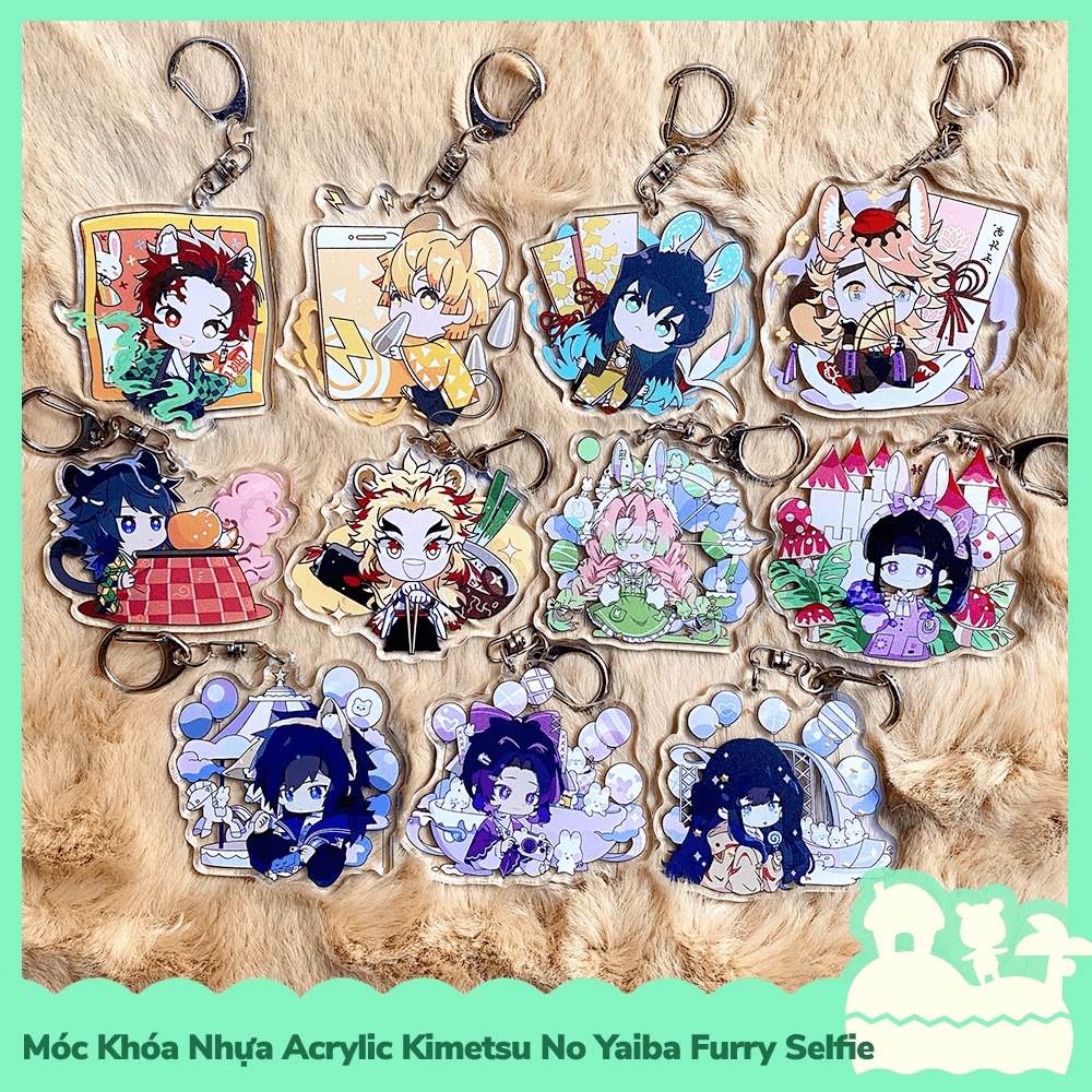Móc Khóa Keychain Mica Anime Manga Kimetsu No Yaiba Demon Slayer Furry ...