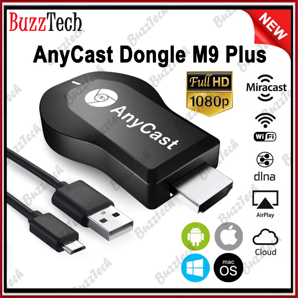 Anycast Dongle M9 Plus Mirascreen Màn hình TV Phản chiếu HDMI Airplay ...