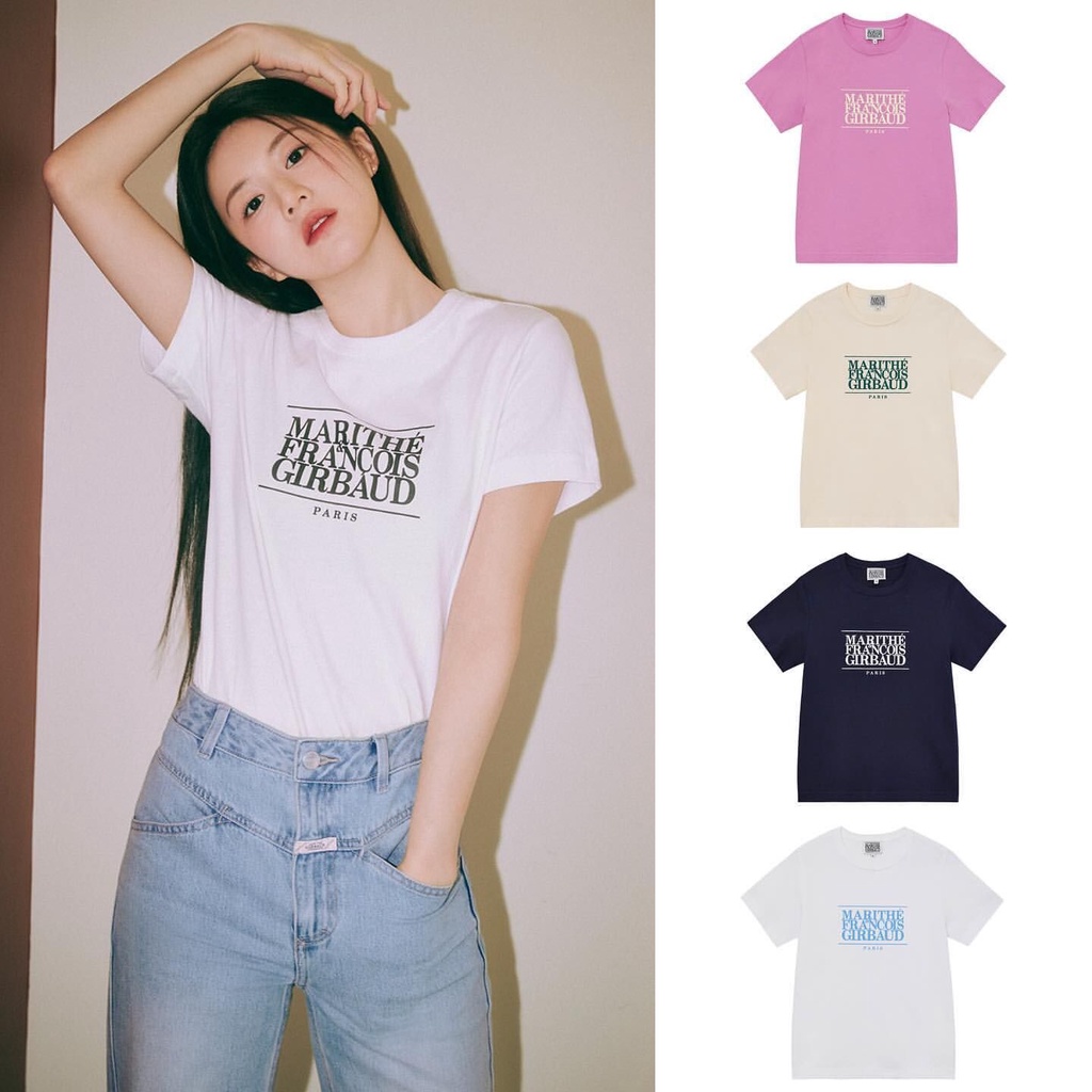 [Sr-studio] Marithe Hàn Quốc Niche jennie Tay Ngắn Cùng Phong Cách Mùa Hè 2023 Áo Thun Thời ...