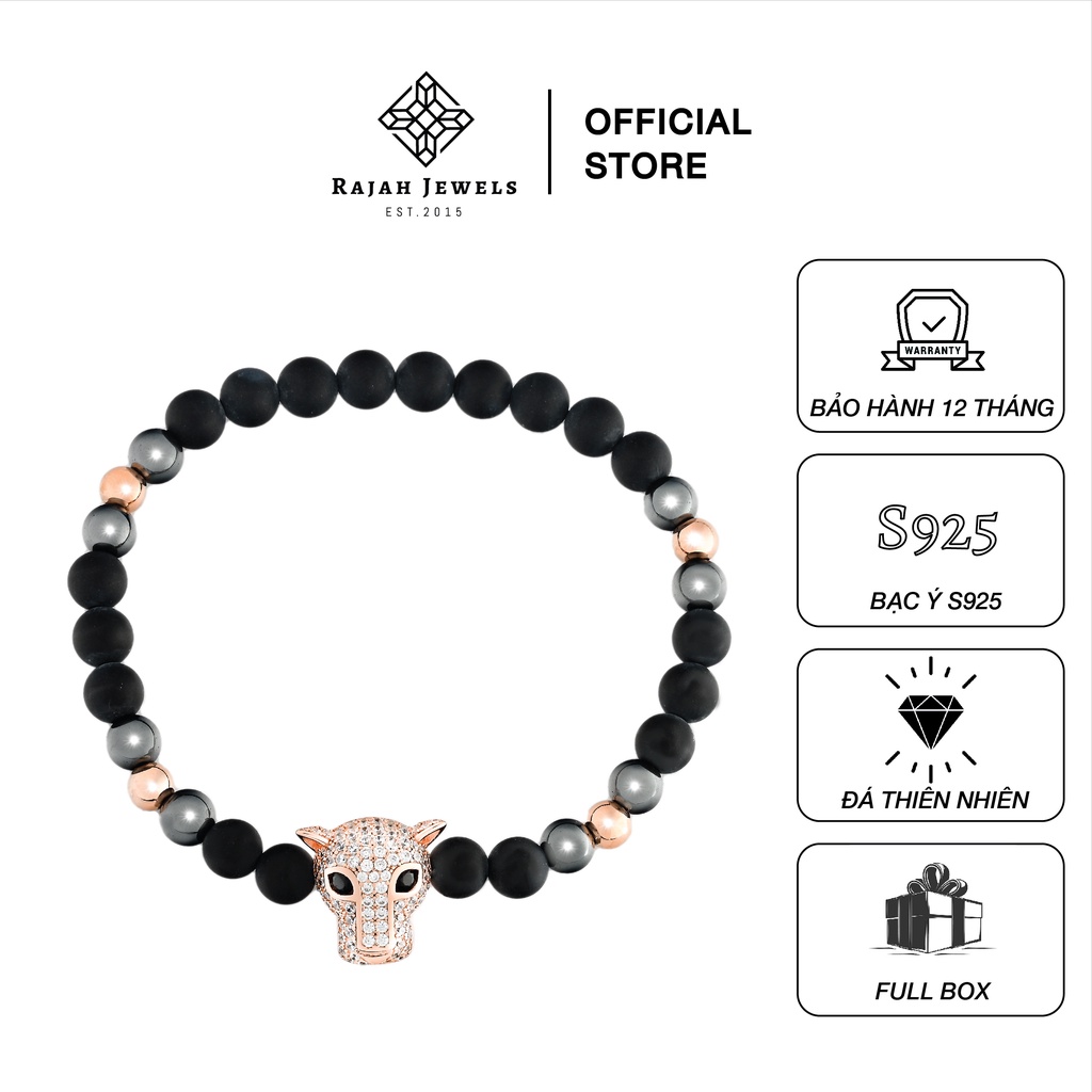 Vòng tay Phong Thuỷ LEOPARD Mắt Đen đen mờ - Vòng Tay Đầu Báo Hiện Đại ...