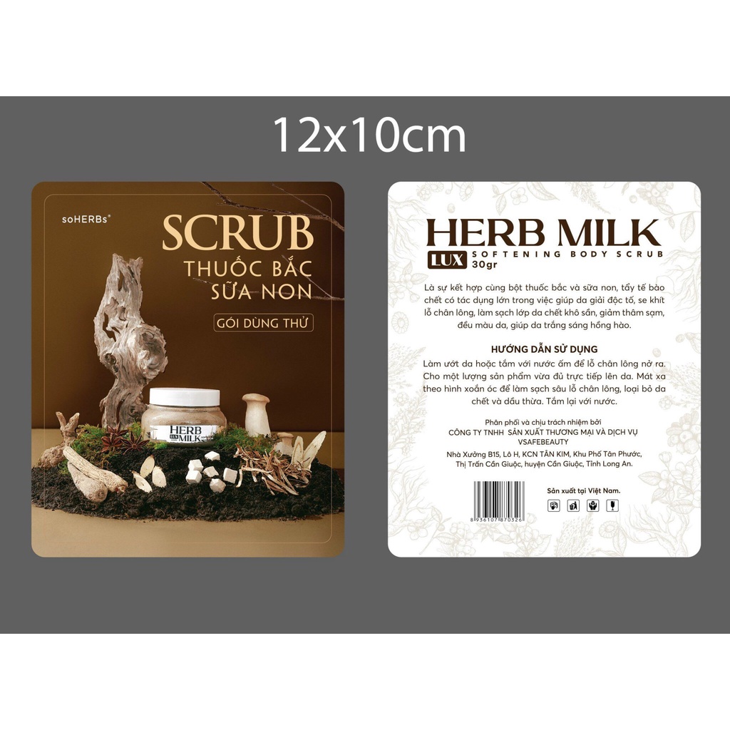 Mini gói 30GR Thảo Dược Thuốc Bắc Sữa non lên men Herb Lux Milk - Thuoc ...