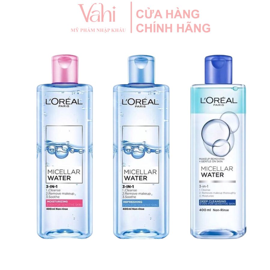 Nước tẩy trang 3in1 L’oreal Paris Micellar Water 400ml | Shopee Việt Nam