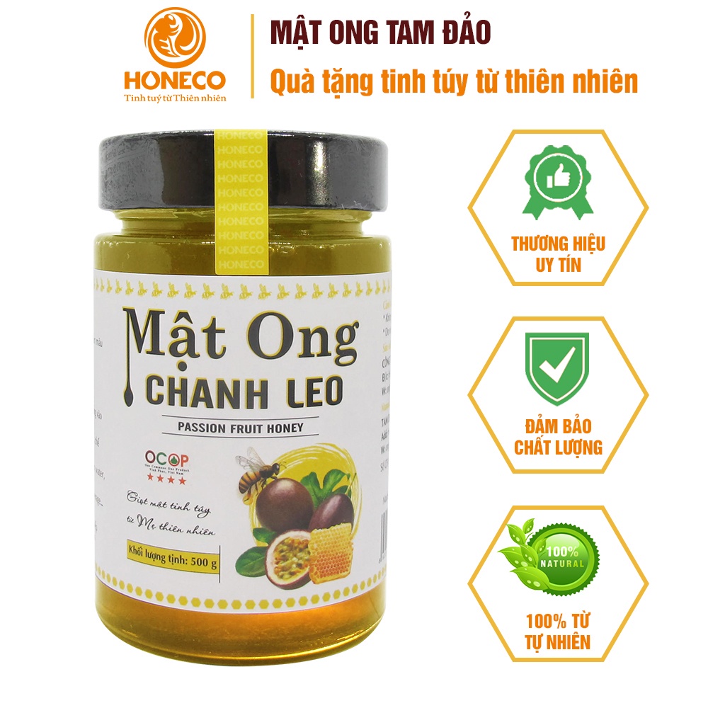 Mật ong Chanh Leo Honeco 500g - Giúp bồi bổ sức khỏe, tăng sức đề kháng ...
