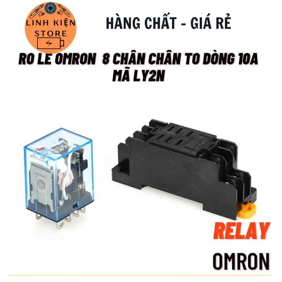 Bộ Relay 24V 8 chân, role kính 24v. relay 24v10a relay LY2N 24V ...