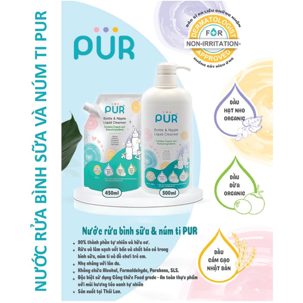 PURE NATURE - NƯỚC RỬA NÚM TI PUR | Shopee Việt Nam