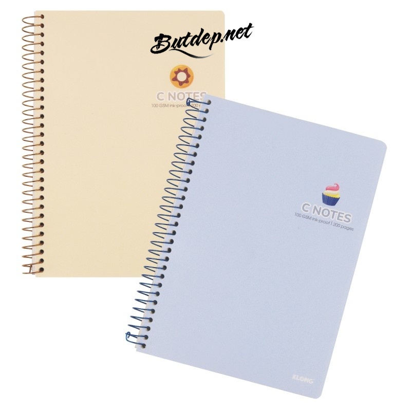 Vở note cornell B5 200 trang C Notes Klong MS 588 bìa nhựa lò xo đơn sổ ...