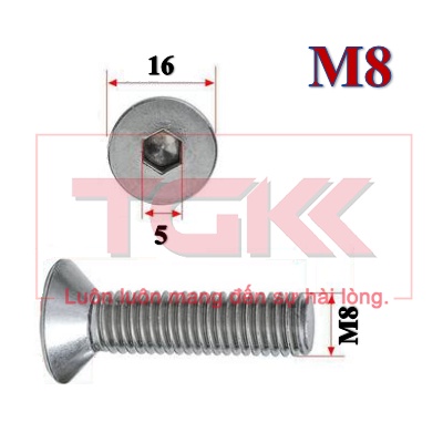 Bulong LGC đầu bằng inox 304 M8 | Shopee Việt Nam