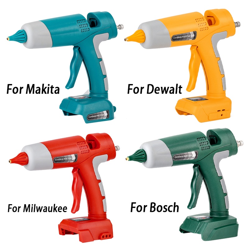Súng bắn keo nóng chảy không dây cho makita / dewalt / milwaukee / bosch 18v 20v li-ion pin hiển ...