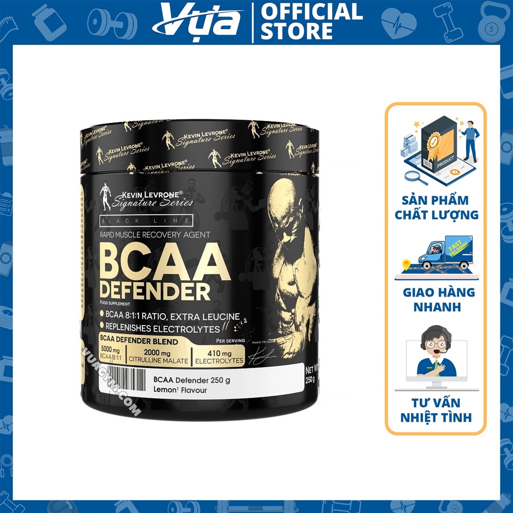 Bột Kevin Levrone - BCAA Defender (250g) - Hỗ trợ phục hồi cơ bắp, tăng ...