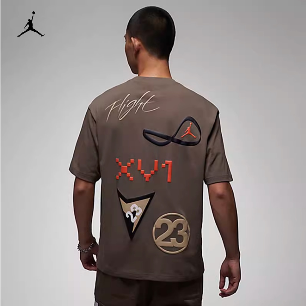 Áo Thun Thể Thao 100% Chính Hãng Air Jordan Dáng Rộng Cổ Tròn Ngắn Tay ...