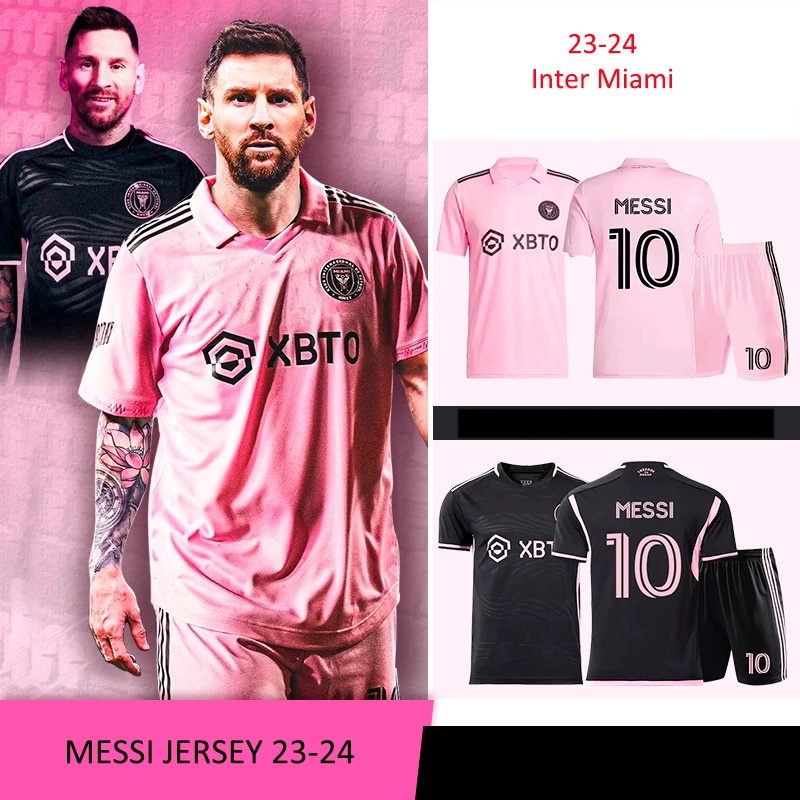 Bộ Đồ Đá Banh Inter Miami CF No.10 Messi Mùa Hè Cho Nam Size 23-24 ...