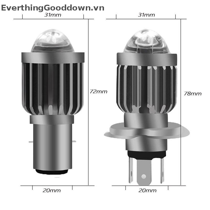 Đèn Pha LED H4 H6 BA20D Ánh Sáng Trắng / Vàng Chuyên Dụng Cho Xe Mô Tô | Shopee Việt Nam