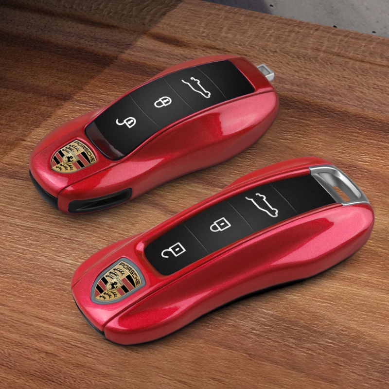 Creative solid car key fob case for Porsche Cayenne 718 Macan Panamera ...