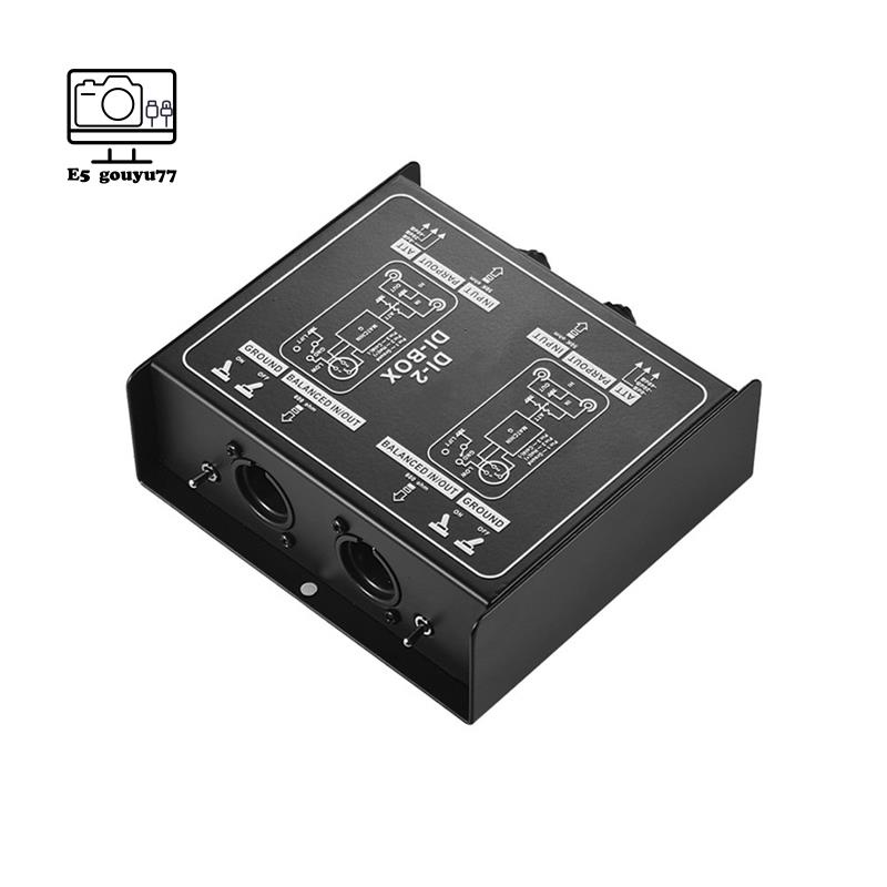 1 pack di-2 audio isolator passive audio di box metal audio canceller ...