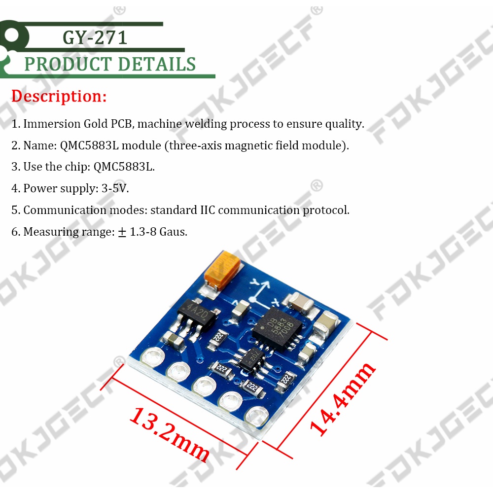 Mô-đun Cảm Biến La Bàn GY-271 QMC5883L | Shopee Việt Nam