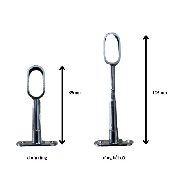 Bass giữa thanh ovan- Pát treo thanh suốt có tăng chỉnh chiều cao - bas ...