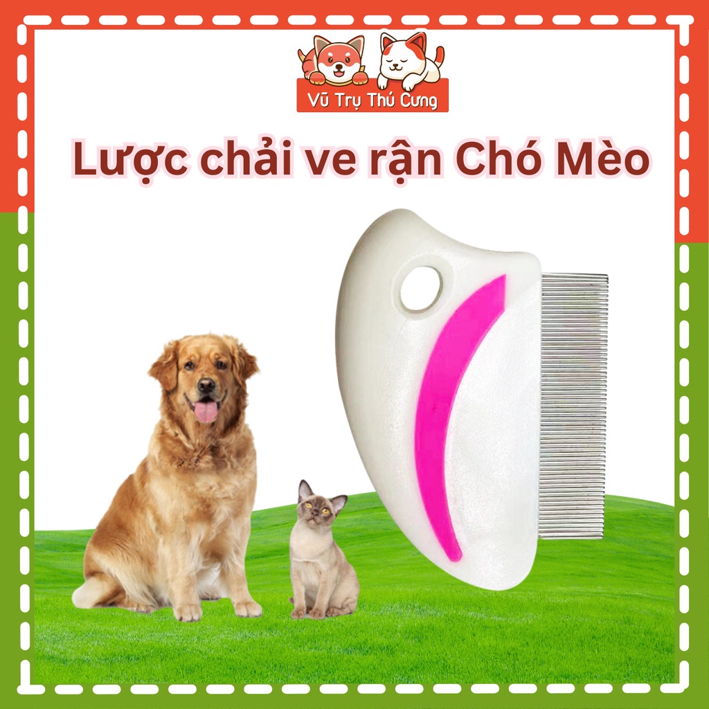 Lược chải ve rận cho Chó mèo (cán tròn) | Shopee Việt Nam