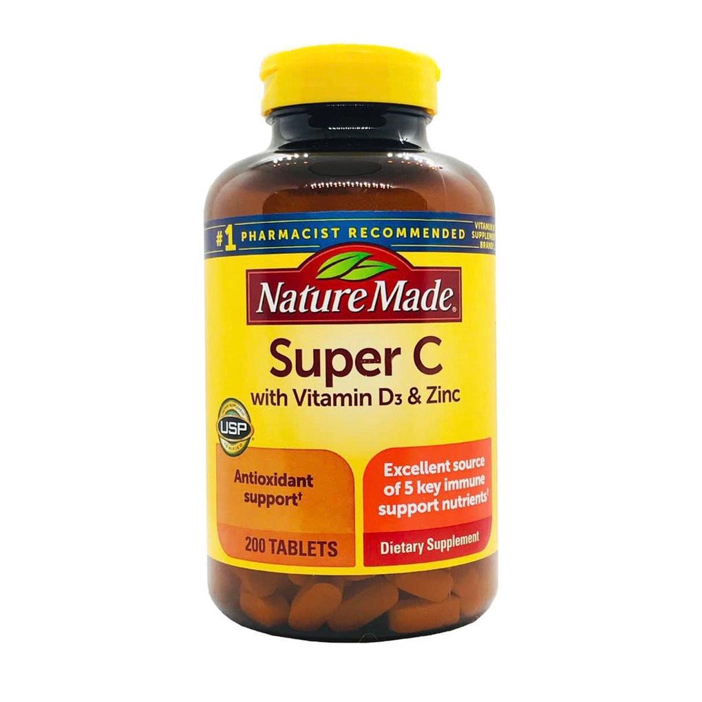 Viên Super C tăng cường hệ thống miễn dịch Nature Made Super C Immune ...