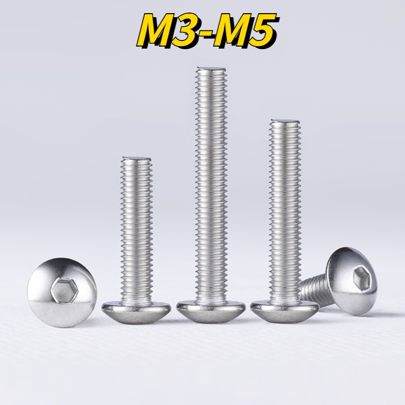Bu Lông Lục Giác Chìm Đầu Dẹt Cỡ Lớn Bằng Inox 304 M3 / M4 / M5 ...