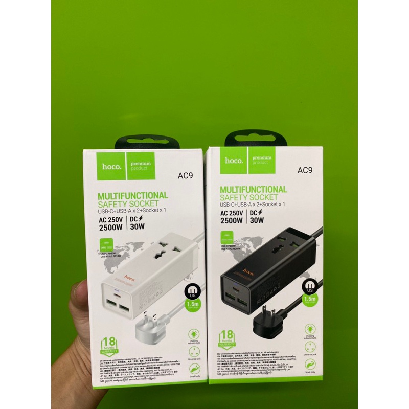 Ổ cắm điện đa năng Hoco AC8/AC9 sạc nhanh PD 30W cổng typeC + QC18W ...